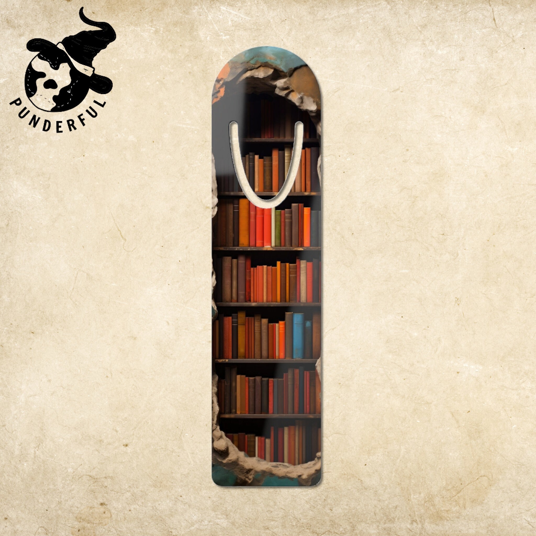 Book Lover Bookmark, Hole in the Wall Bookmark Collection, Metal ...