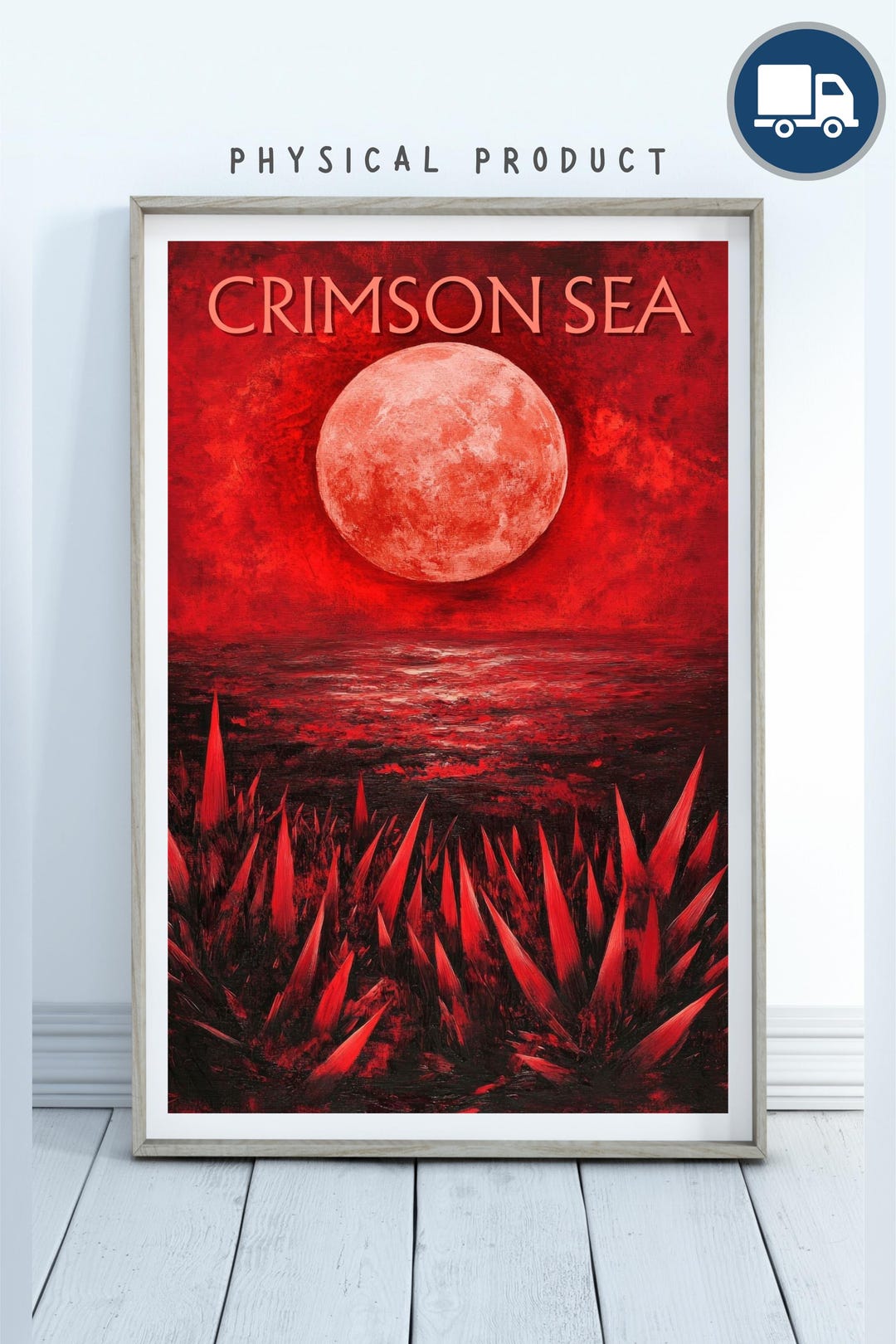 The Crimson Sea Poster, Inspired by Brandon Sanderson's Book Tress of ...