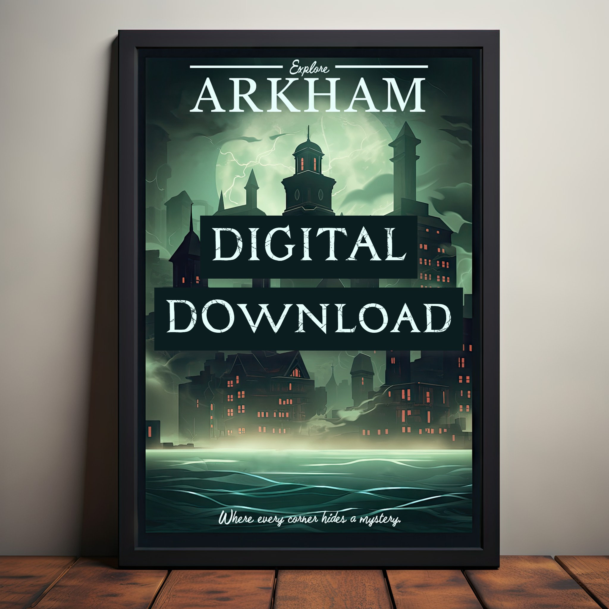 Arkham (call of Cthulhu) Travel Poster Digital Download, Physical ...