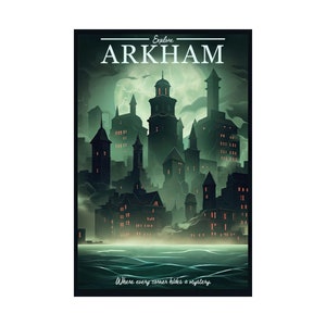 Arkham (call of Cthulhu) Travel Poster, Physical Poster, HP Lovecraft ...