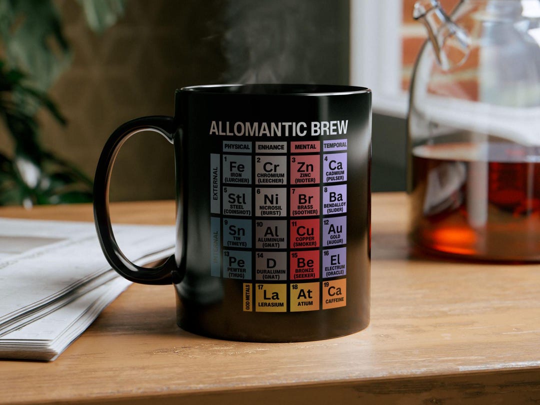 Periodic Table of Allomancy Coffee Cup, Mistborn Fans Gift, 11oz Mug ...