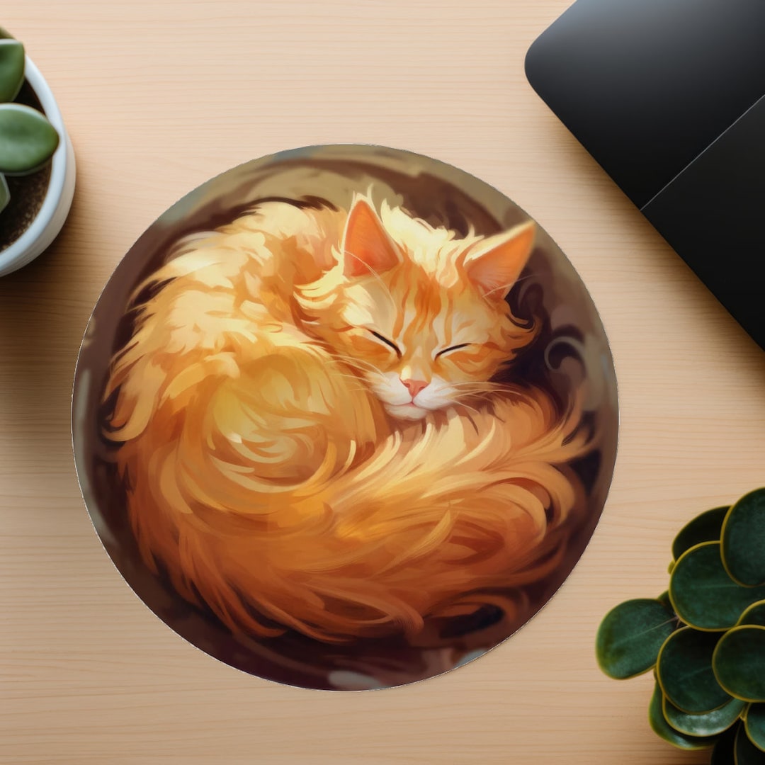 Pet Comfort Mouse Pad Orange Tabby Cat Ginger Fuzzball - Etsy
