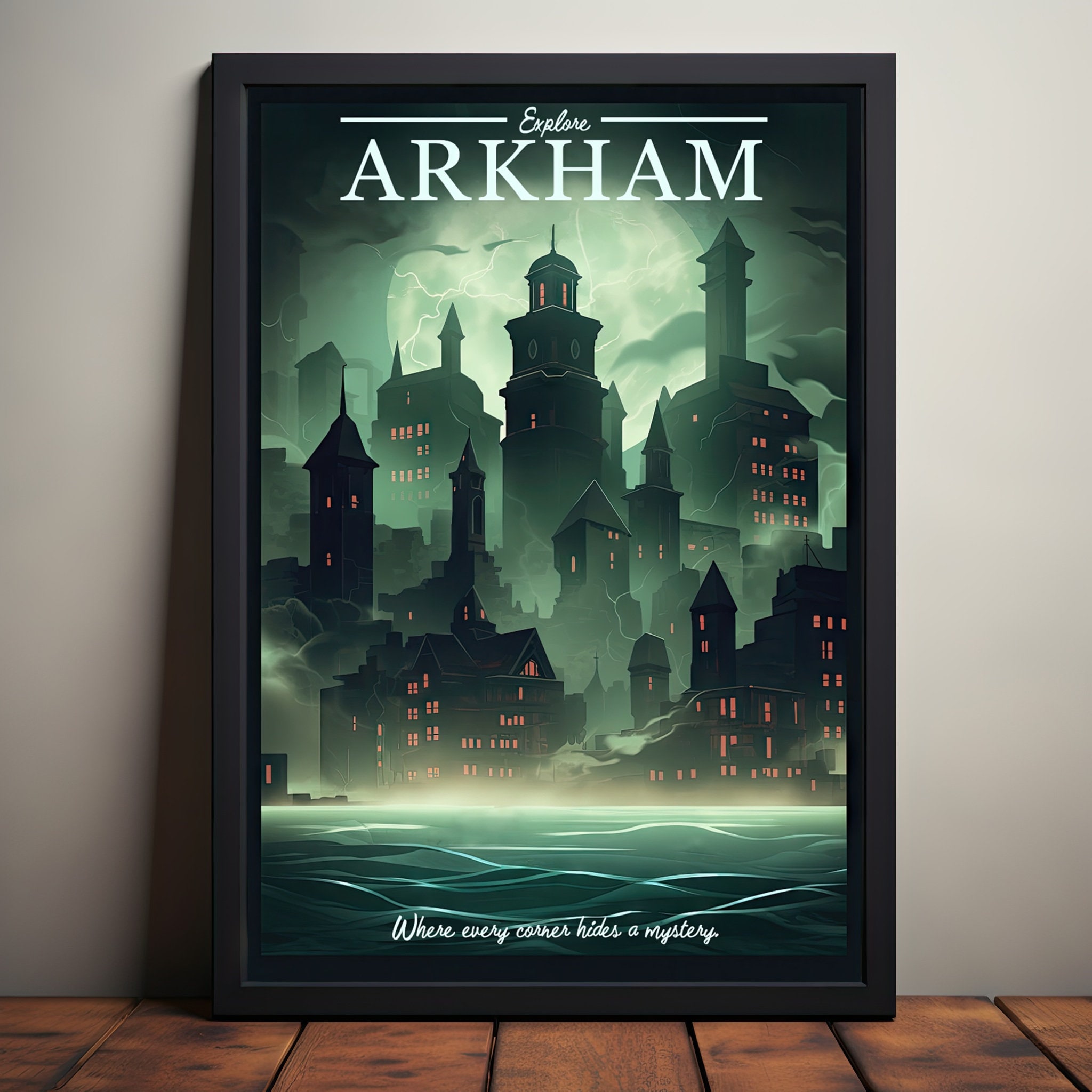 Arkham (call of Cthulhu) Travel Poster, Physical Poster, HP Lovecraft ...