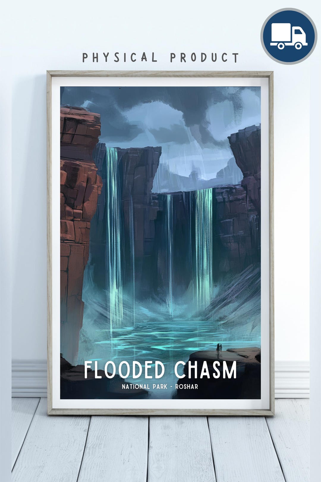 Flooded Chasm National Park Poster, Wall Art Print, Cosmere Home Decor ...
