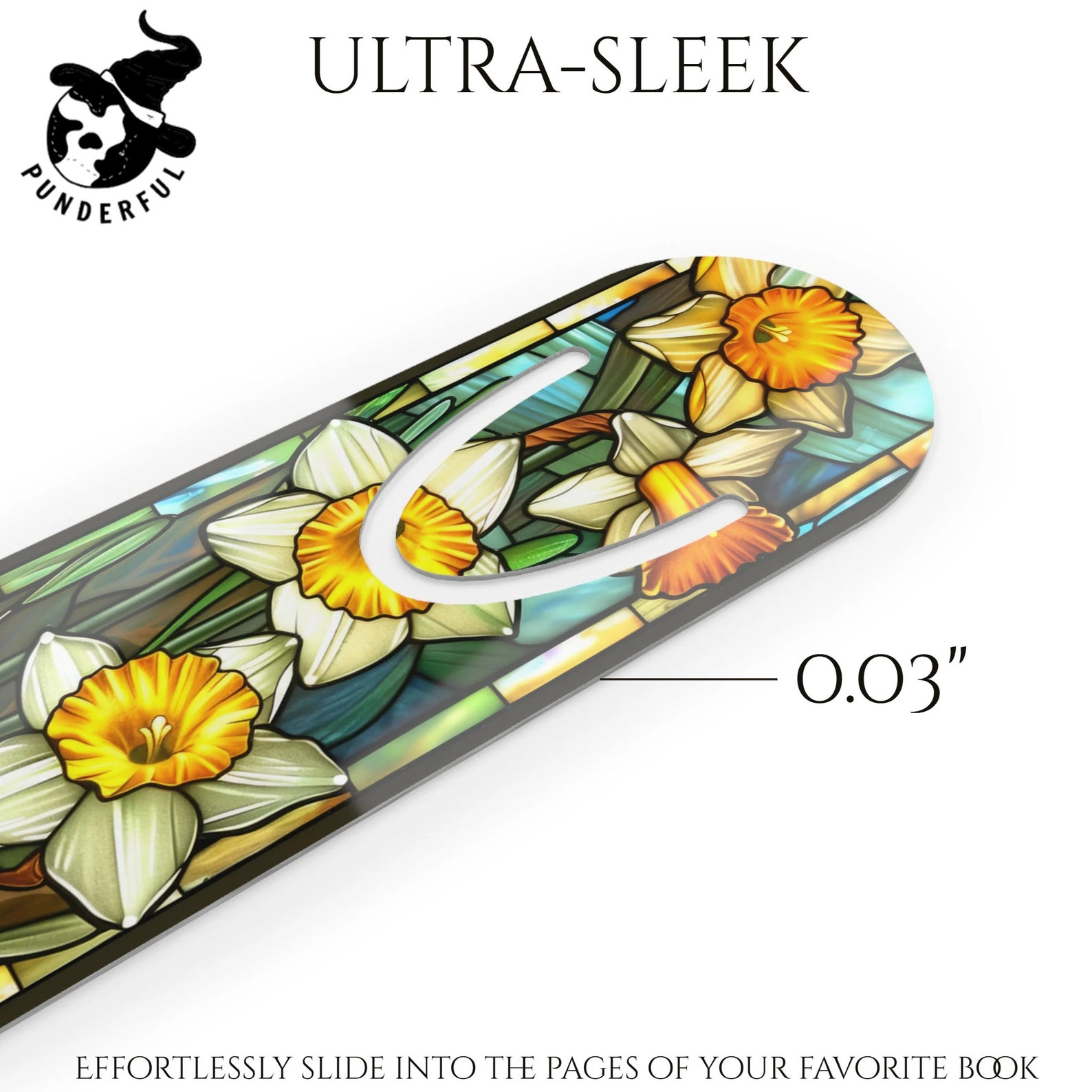 Daffodil Stained Glass Metal Bookmark Set: Celebrate Spring's Beauty in ...