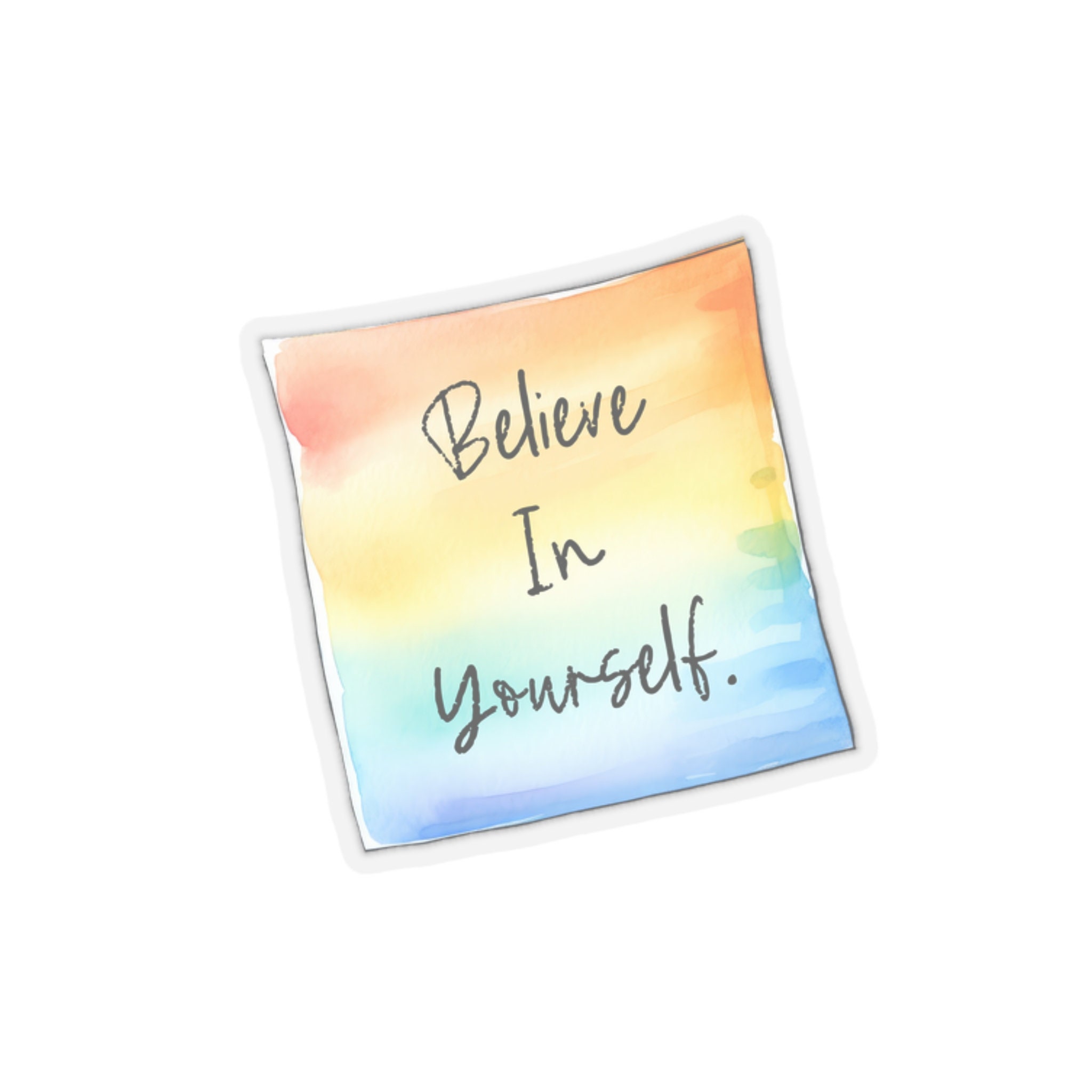 Believe in Yourself Sticky Note Sticker, Affirmation Sticker, Sweet ...