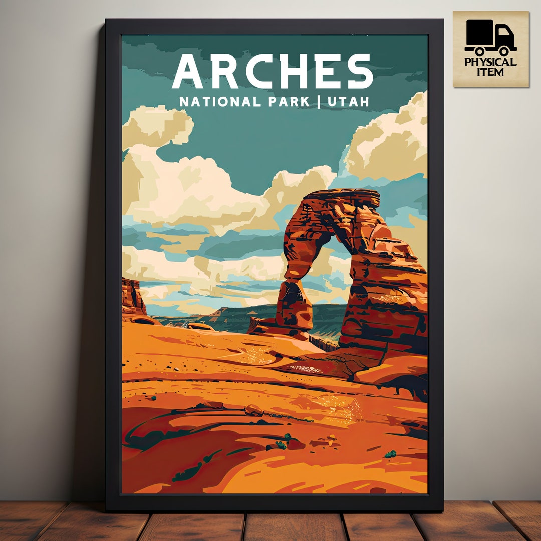 Arches National Park, Utah National Park Posters, Camping and Hiking ...