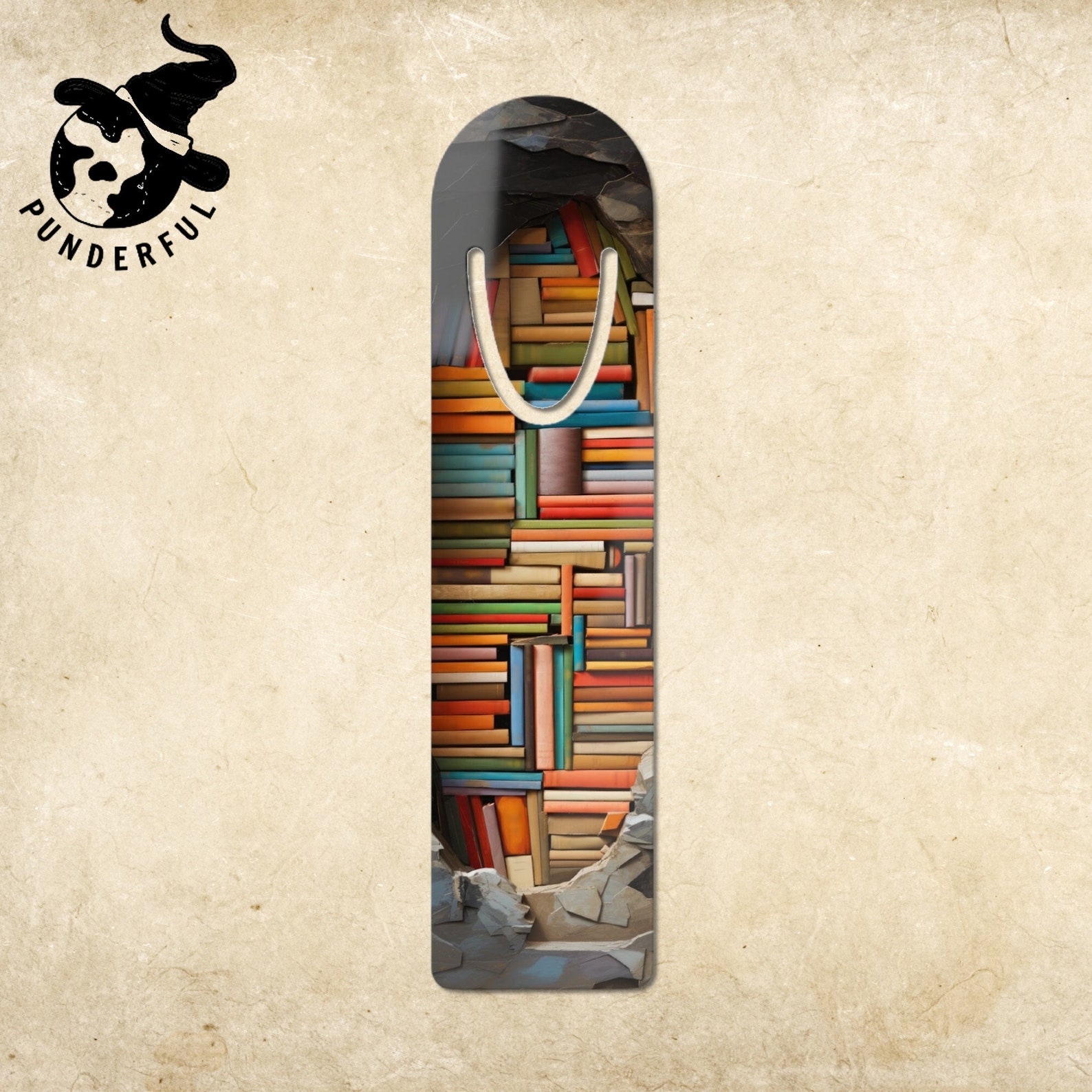 Book Lover Bookmark, Hole in the Wall Bookmark Collection, Metal ...