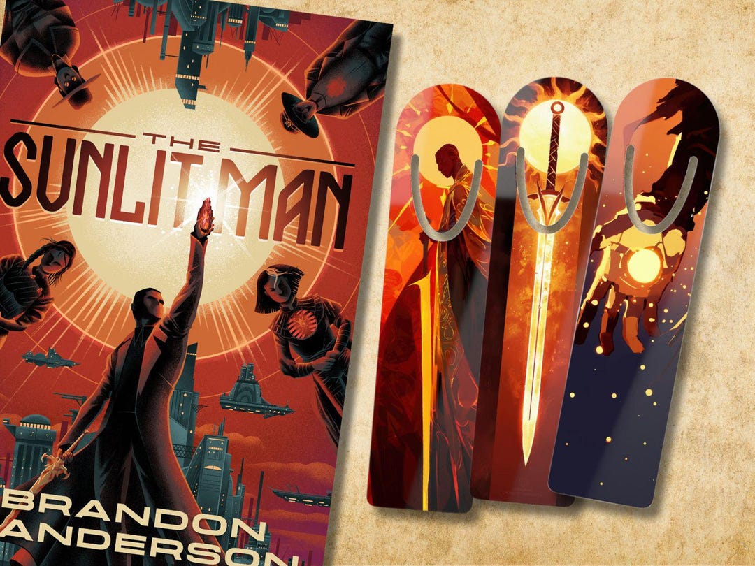 The Sunlit Man Bookmark, Inspired by Brandon Sanderson, Art Collection ...