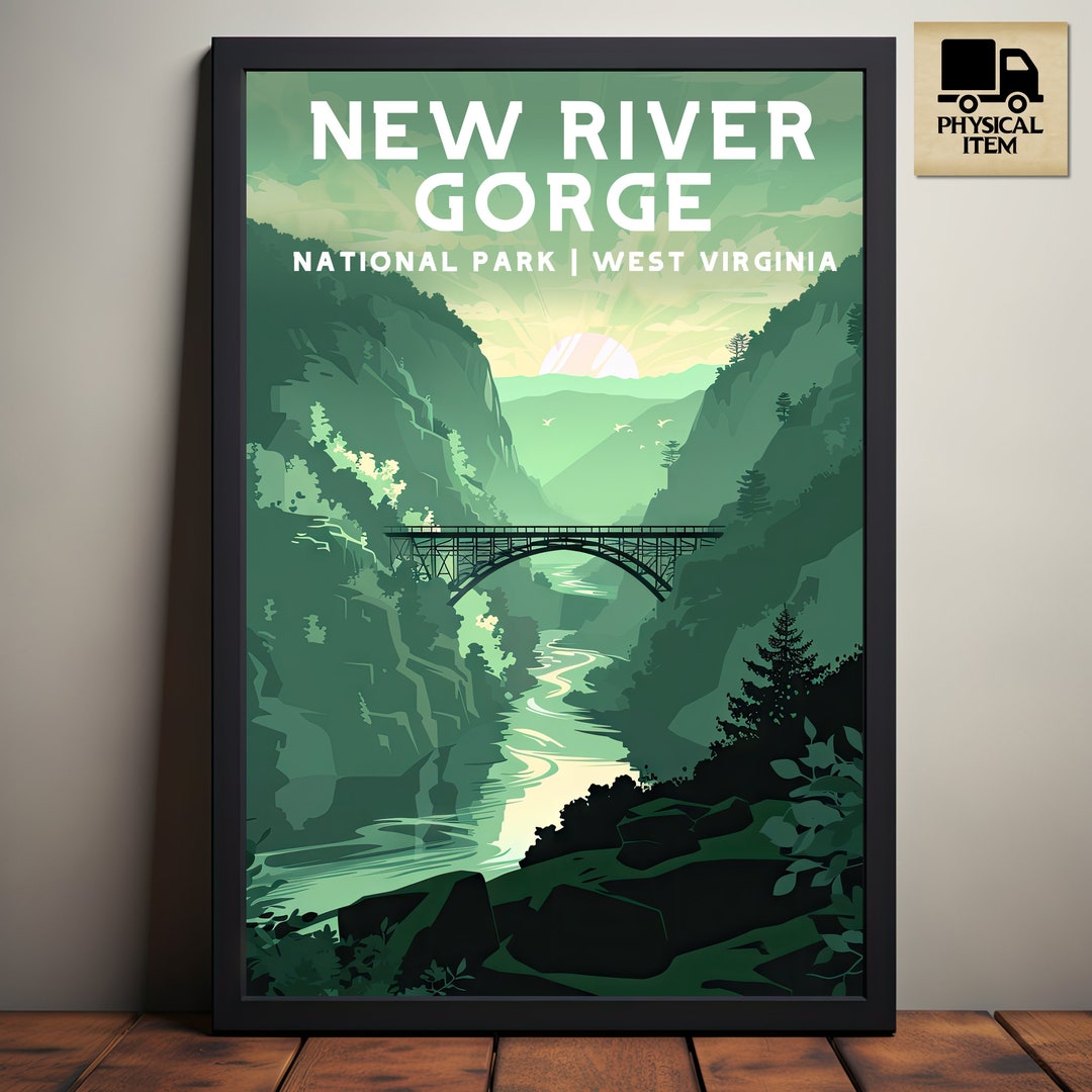 New River Gorge National Park, West Virginia National Park Poster ...