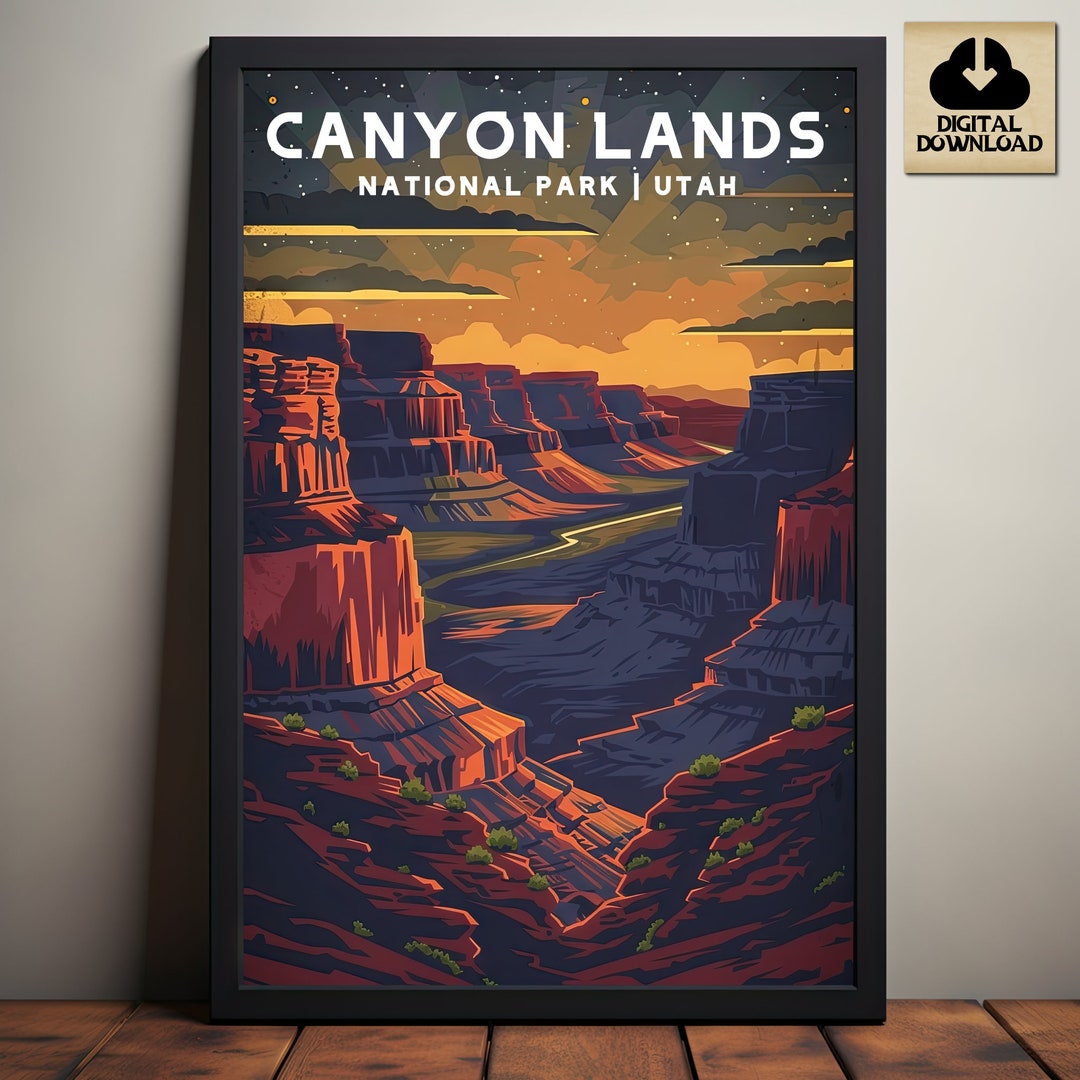 Canyon Lands National Park, Utah National Park Posters, Camping and ...
