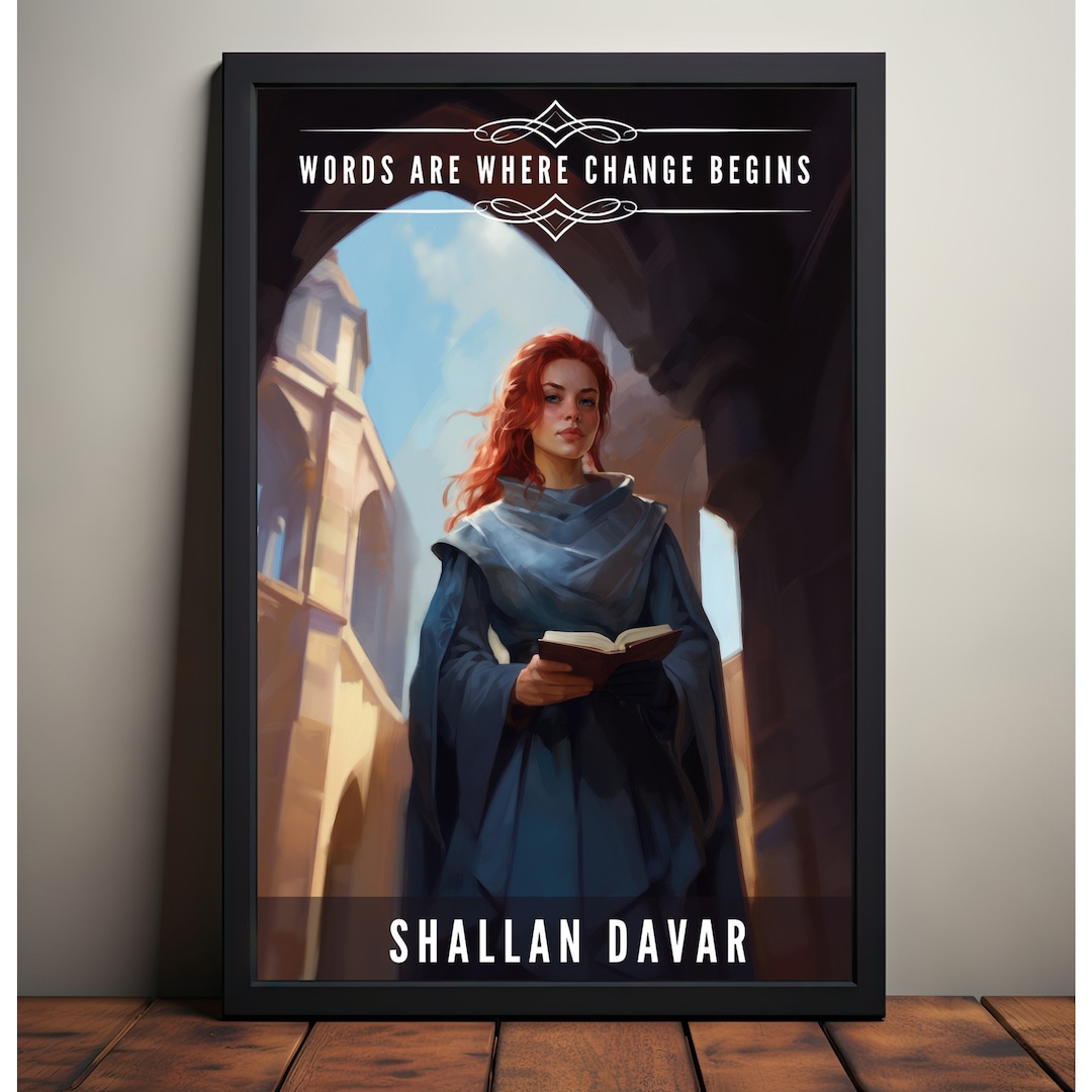 Shallan Davar Poster, Lightweaver, Kholinar, Brandon Sanderson's Stormlight Archive / Cosmere ...