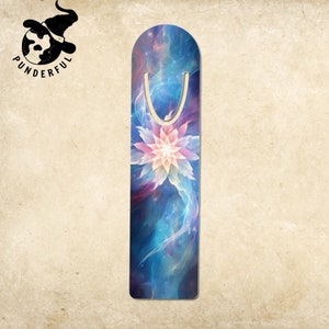 Lotus Flowers Nebula Metal Bookmark Set, Blossom Into Cosmic Reading ...