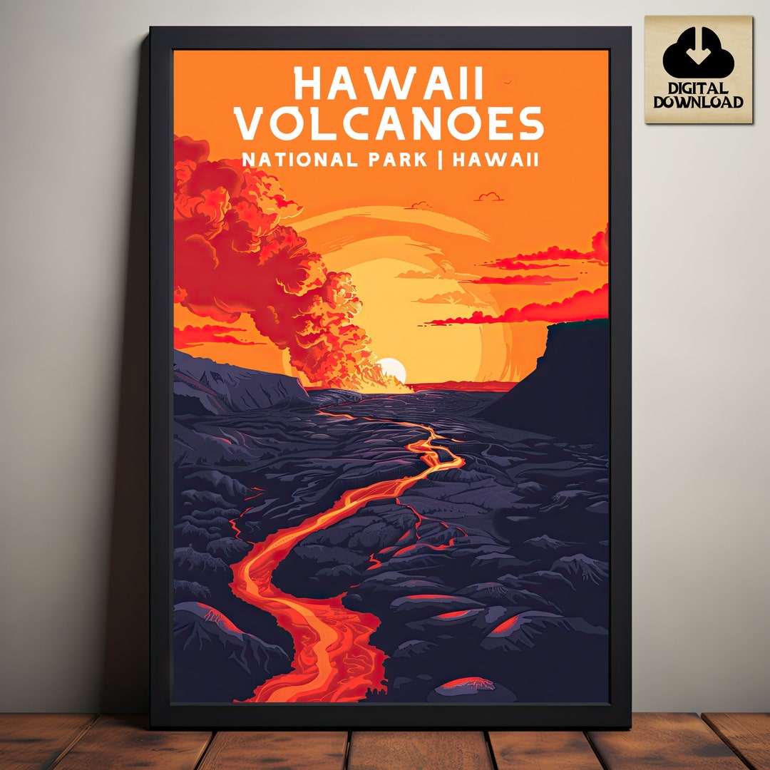 Hawaii Volcanoes National Park, Hawaii National Park Posters, Camping ...