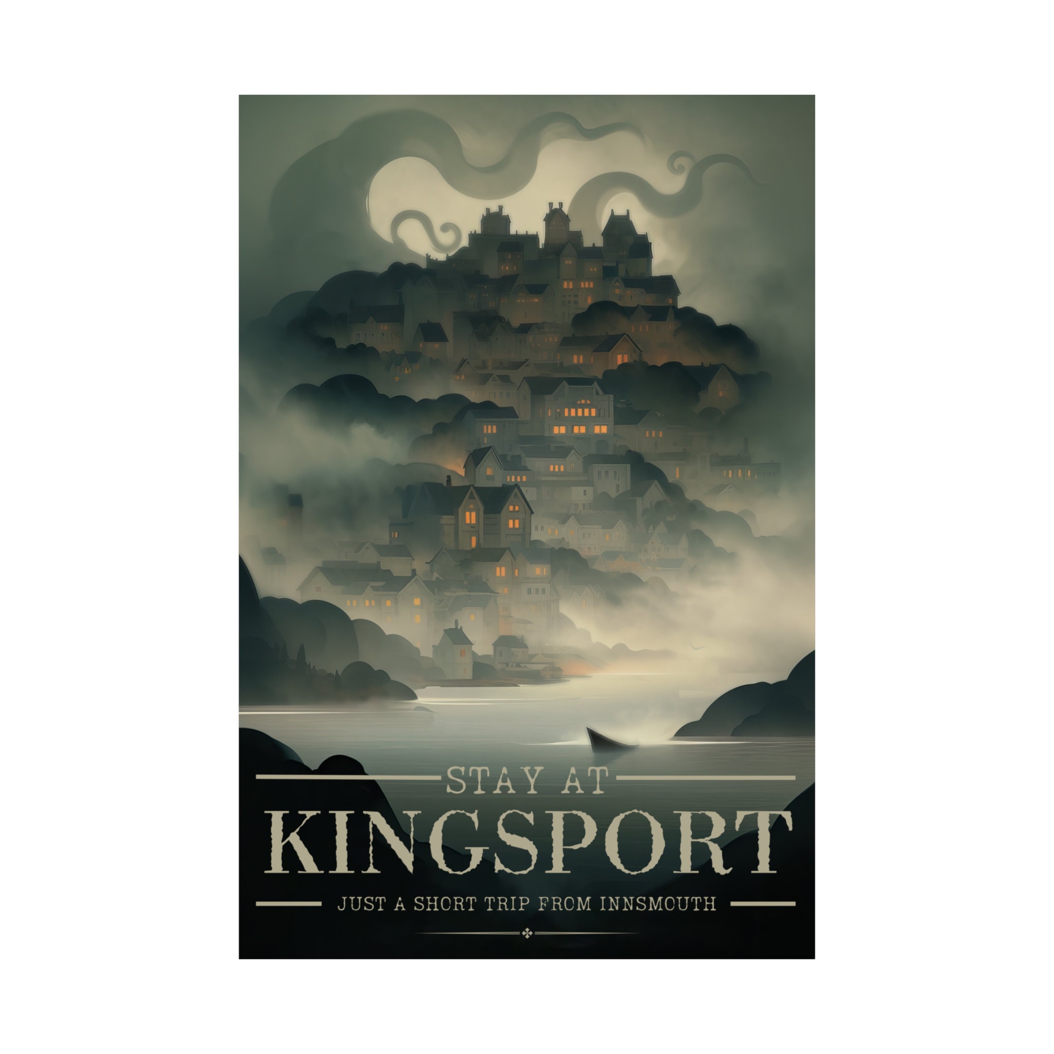 Kingsport Version 2 call of Cthulhu Travel Poster, Physical Poster, HP ...