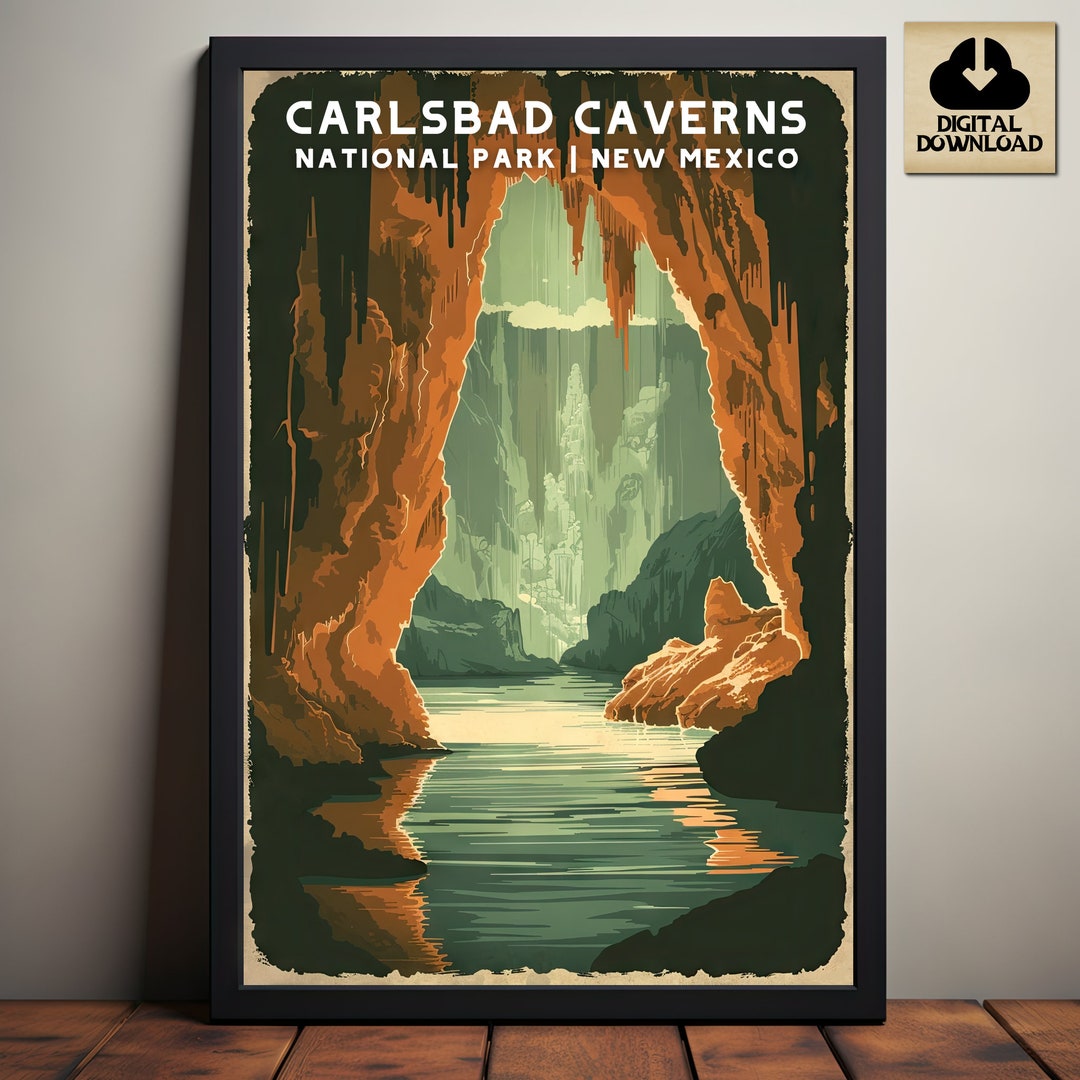 Carlsbad Caverns National Park, New Mexico National Park Posters ...