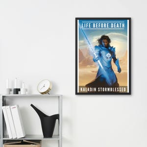 Kaladin Stormblessed Poster, Bridge Four Glyph, Kholinar, Brandon ...