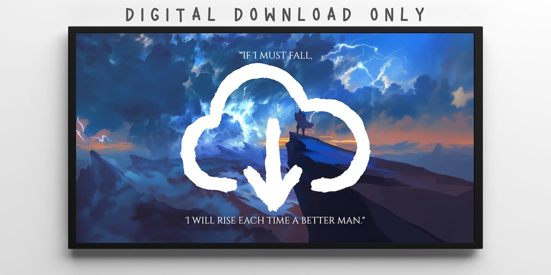 If I Must Fall...motivational Cosmere Poster, Inspirational Wall Art ...