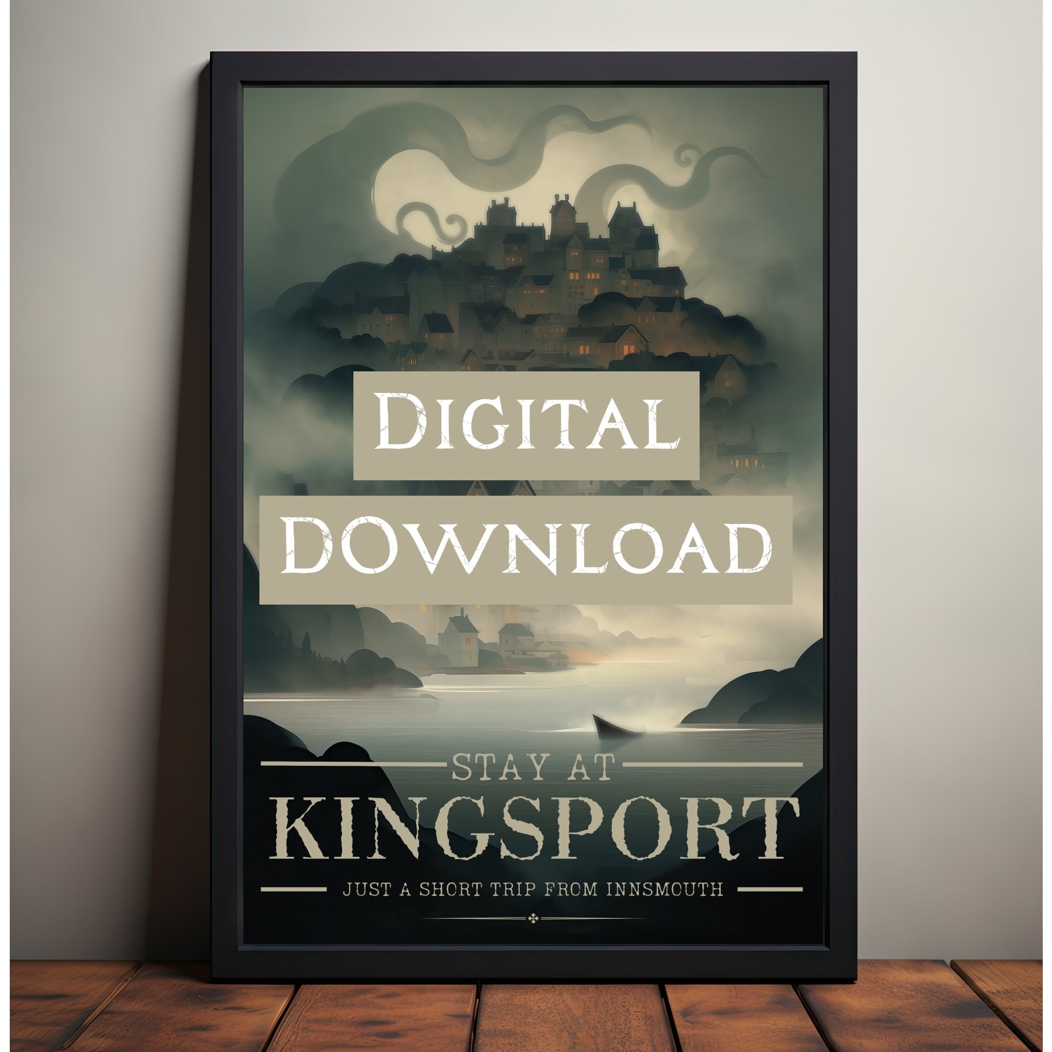 Kingsport Version 2 call of Cthulhu Travel Poster, Physical Poster, HP ...