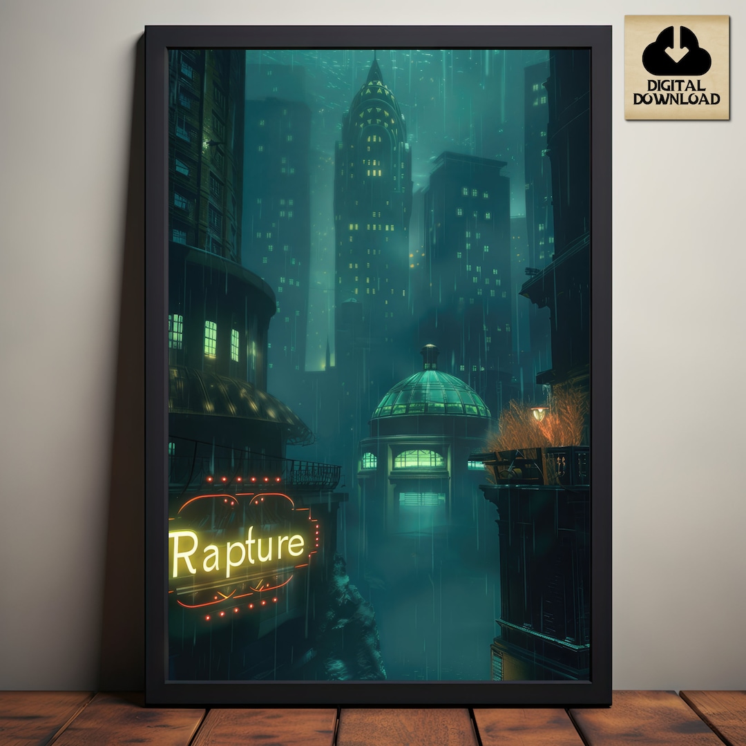 Rapture (bioshock) Art Poster, Bioshock Video Game Inspired Art ...