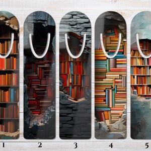 Book Lover Bookmark, Hole in the Wall Bookmark Collection, Metal ...