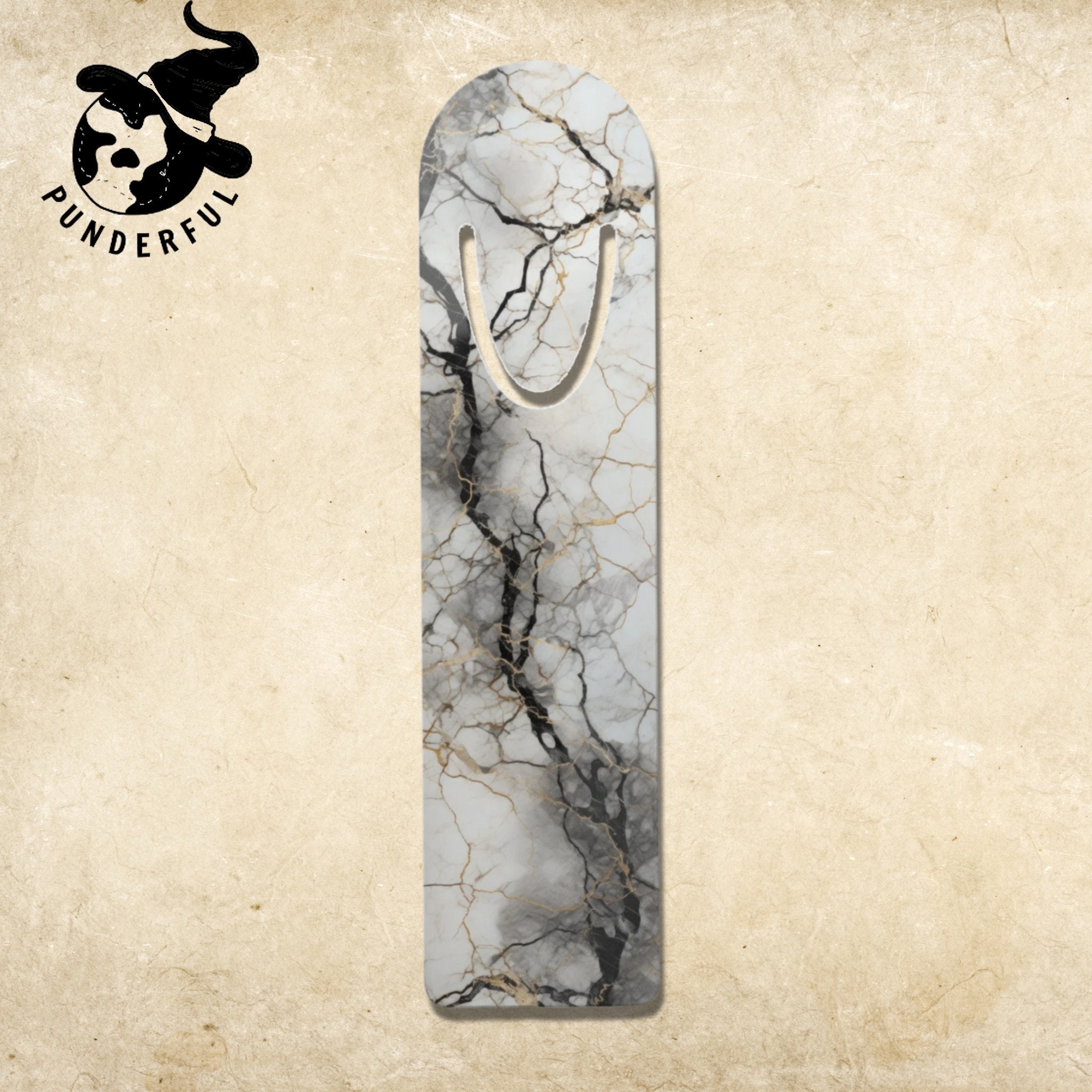 White Marble Bookmark Collection, Metal Bookmark, Carrara Marble ...