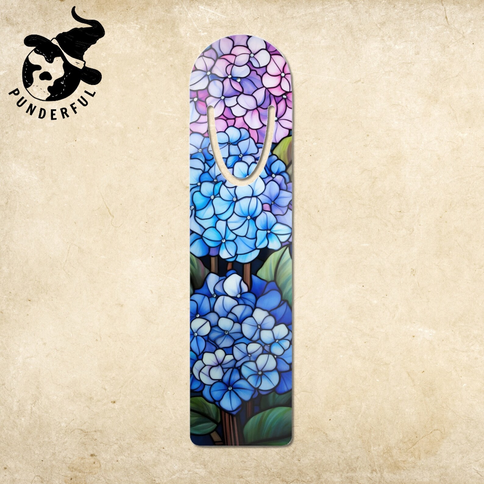 Stained Glass Hydrangea Metal Bookmark Set: Beautiful Page Marker for ...