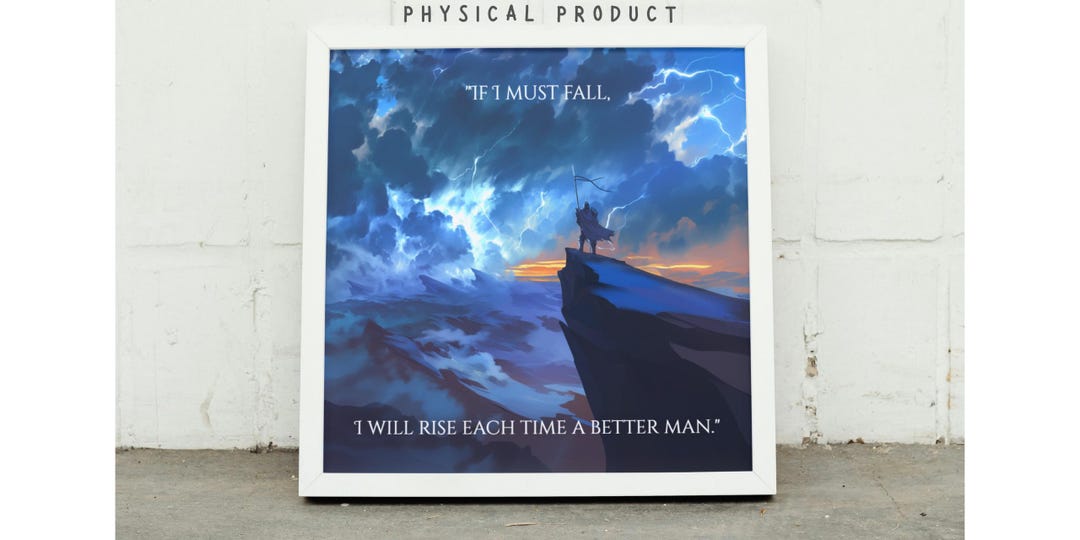 If I Must Fall...motivational Cosmere Matte Poster, Inspirational Wall ...
