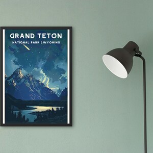 Grand Teton National Park, Wyoming National Park Posters, Camping and ...