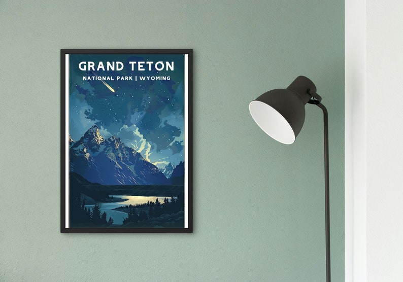 Grand Teton National Park, Wyoming National Park Posters, Camping and ...