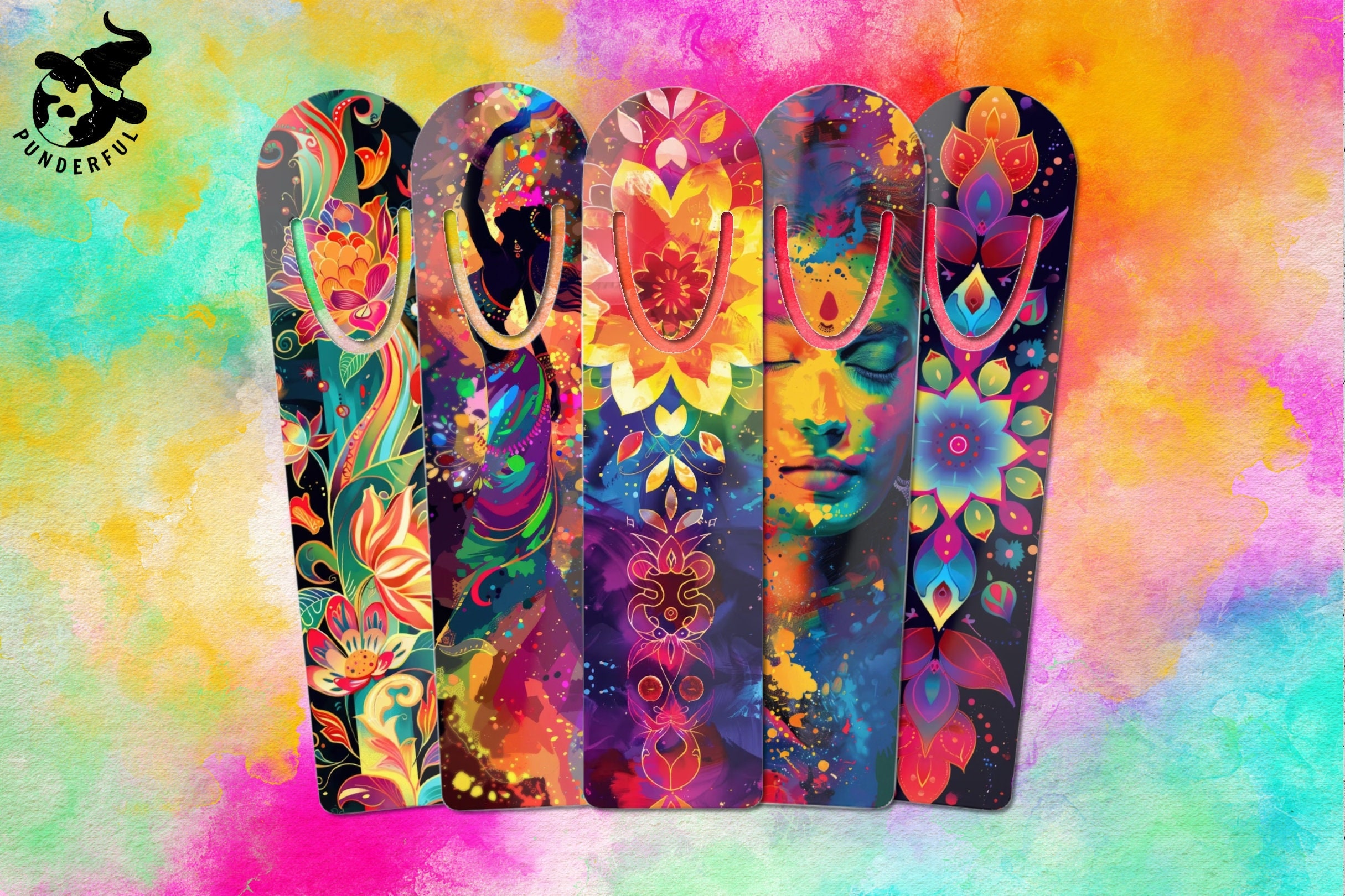 Colorful Holi Festival Metal Bookmark Collection: Colorful Indian and ...