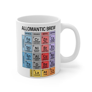 Periodic Table of Allomancy Coffee Cup, Mistborn Fans Gift, 11oz Mug ...