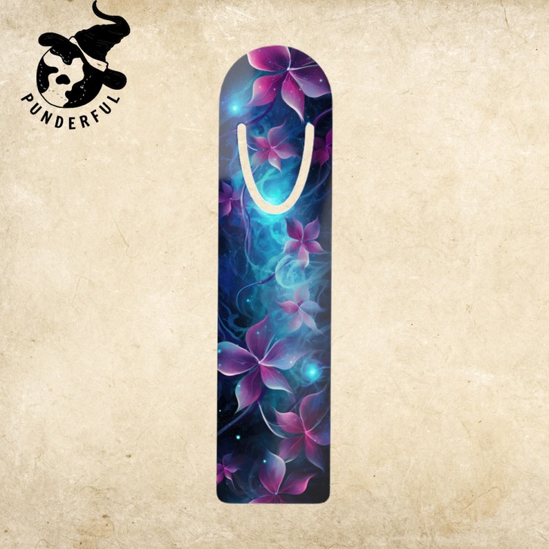 Lotus Flowers Nebula Metal Bookmark Set, Blossom Into Cosmic Reading ...