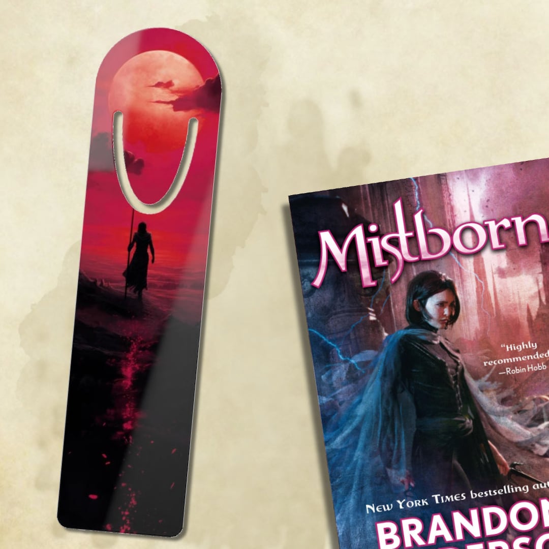 Mistborn Aluminum Bookmark - Scadrial's Red Sun, Skaa Survivor, Kelsier ...