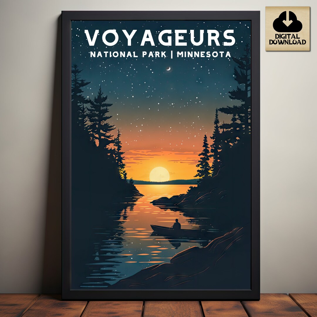 Voyageurs National Park, Minnesota National Park Poster, Camping and ...