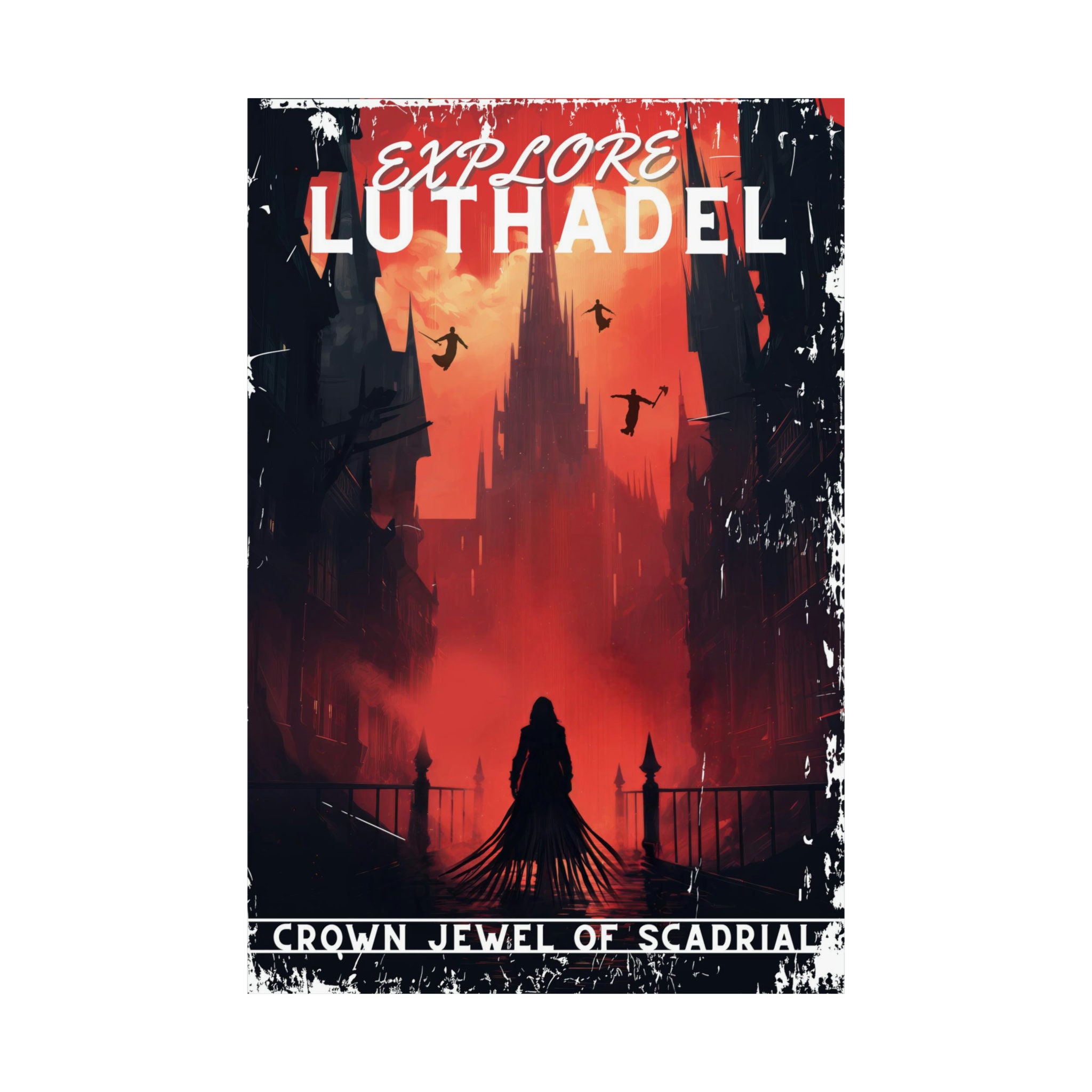 Luthadel Travel Poster, Scadrial, Brandon Sanderson's Mistborn Book ...