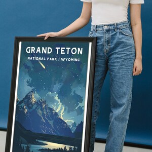Grand Teton National Park, Wyoming National Park Posters, Camping and ...