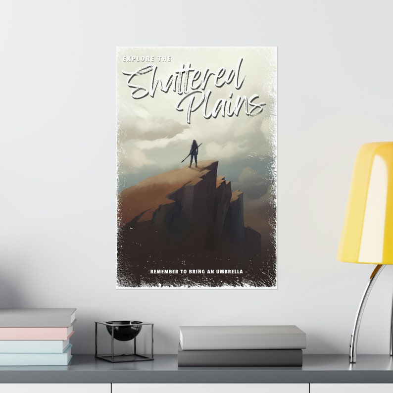 Shattered Plains Travel Poster, Brandon Sanderson's Stormlight Archive ...
