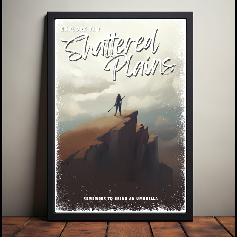 Shattered Plains Travel Poster, Brandon Sanderson's Stormlight Archive ...