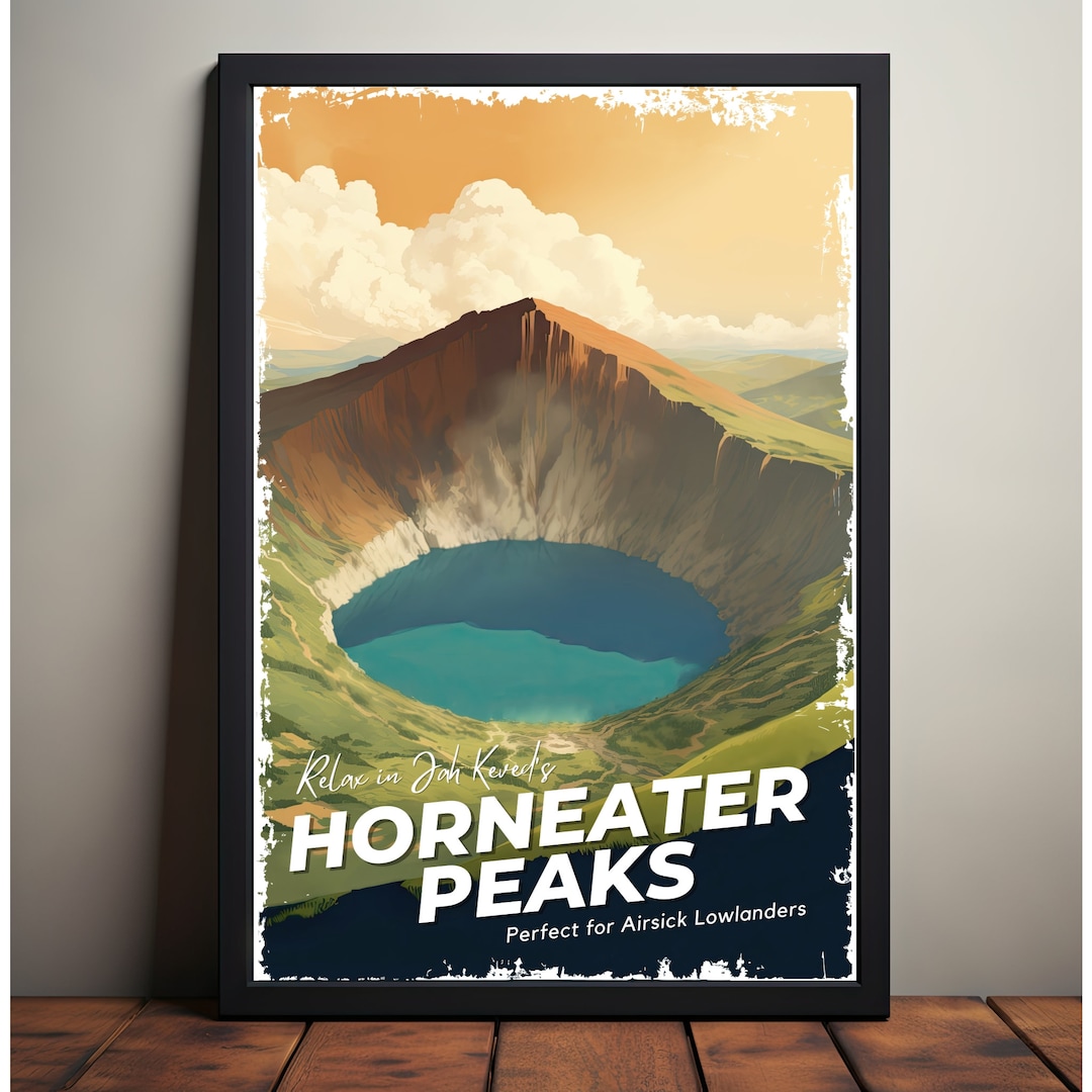Horneater Peaks Travel Poster, Brandon Sanderson's Stormlight Archive ...