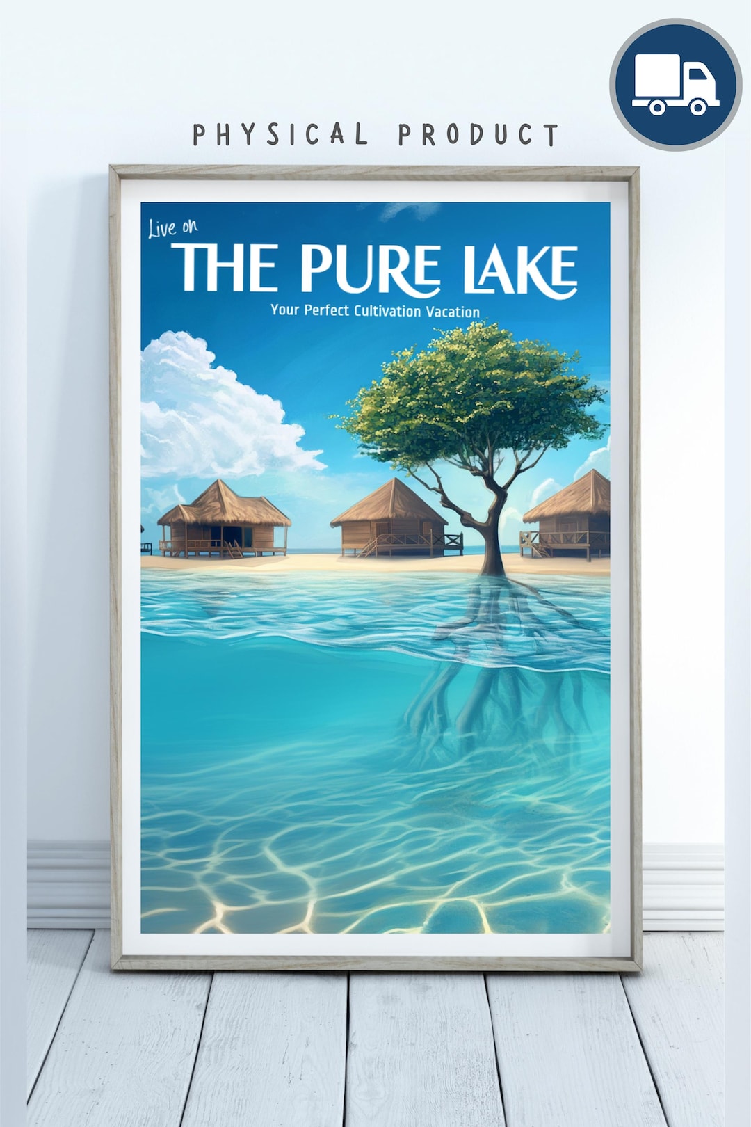 Pure Lake Travel Poster, Matte Vertical Posters, Cultivation Vacation ...