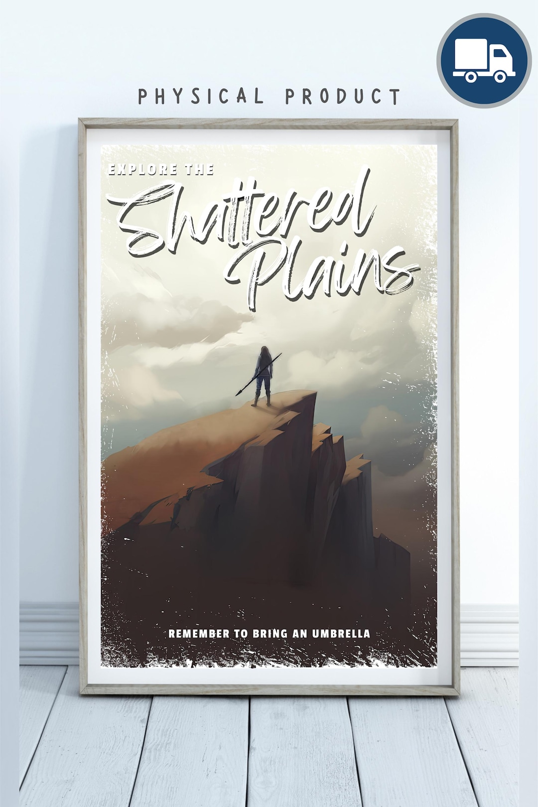 Shattered Plains Travel Poster, Brandon Sanderson's Stormlight Archive ...