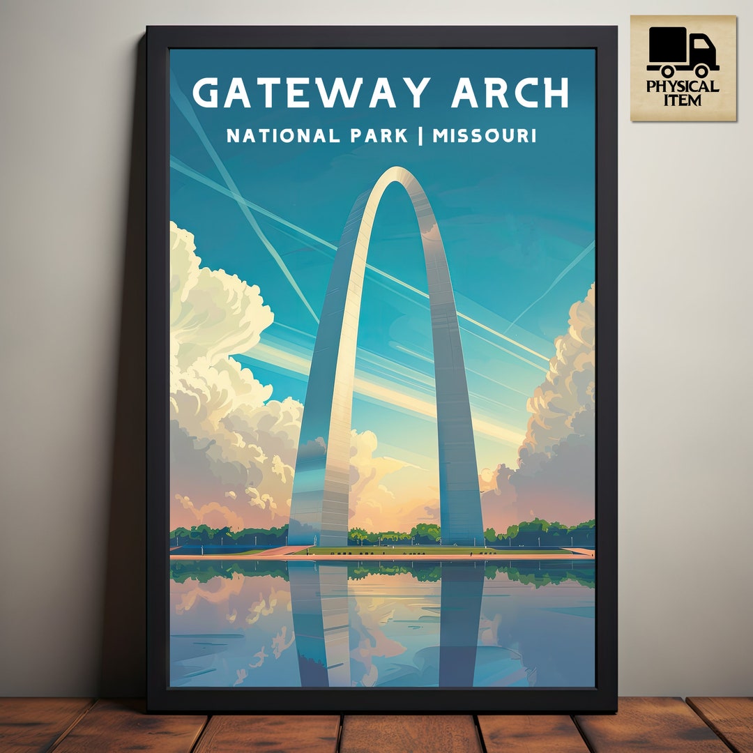 Gateway Arch National Park, Missouri National Park Posters, Camping and ...