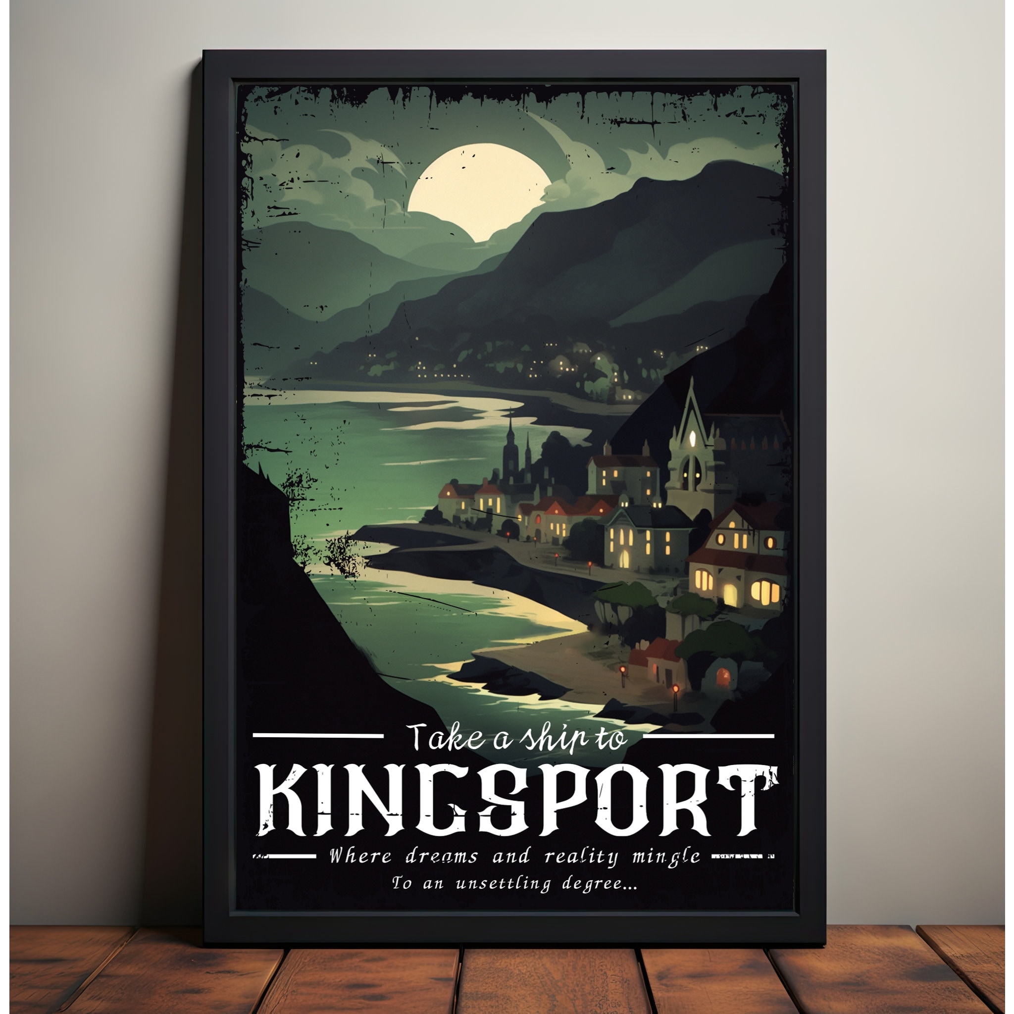 Kingsport call of Cthulhu Travel Poster, Physical Poster, HP Lovecraft ...
