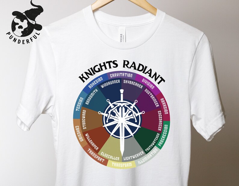 The Knights Radiant Tee Shirt, Fan-made T-shirt, Ten Orders of the ...