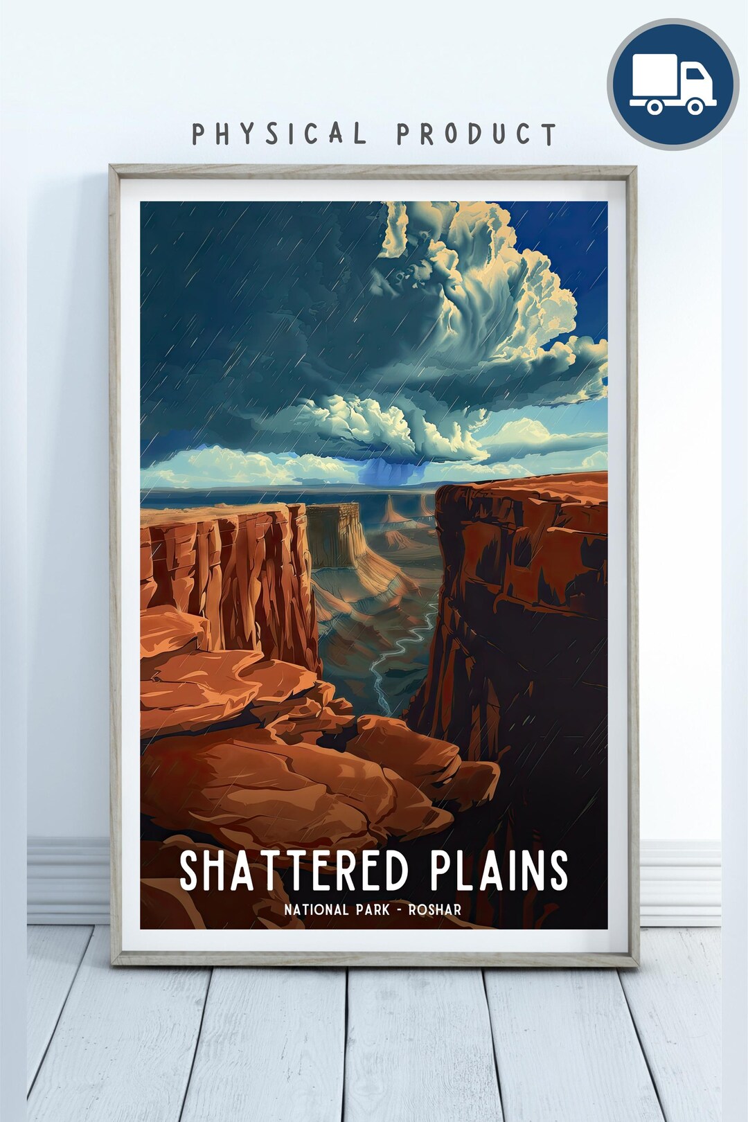 Shattered Plains National Park Poster, Matte Vertical Posters, Wall Art ...