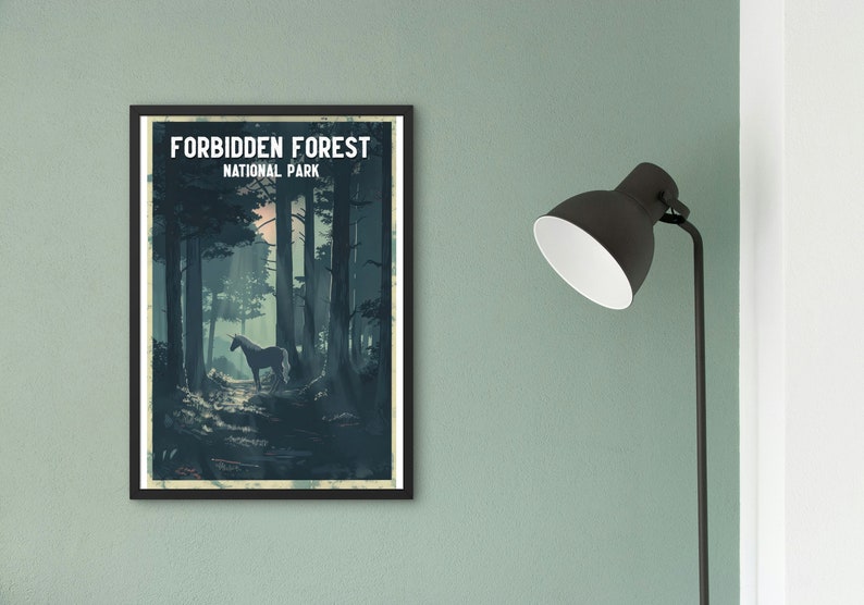 Forbidden Forest, National Park Wizard Poster, HP Inspired Poster ...