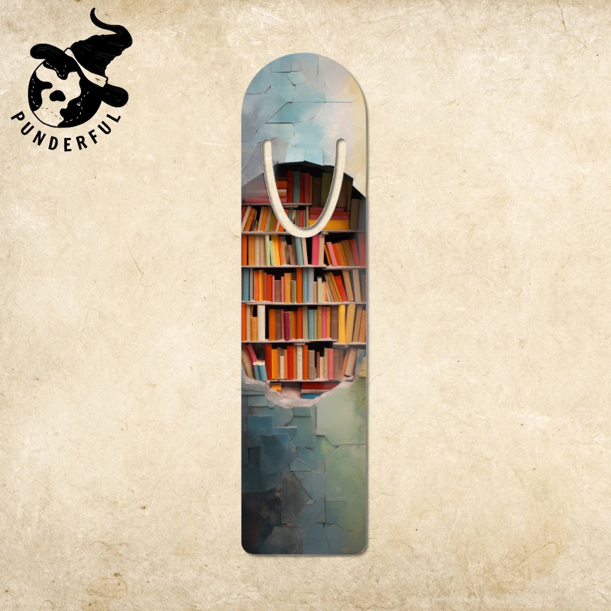 Book Lover Bookmark, Hole in the Wall Bookmark Collection, Metal ...