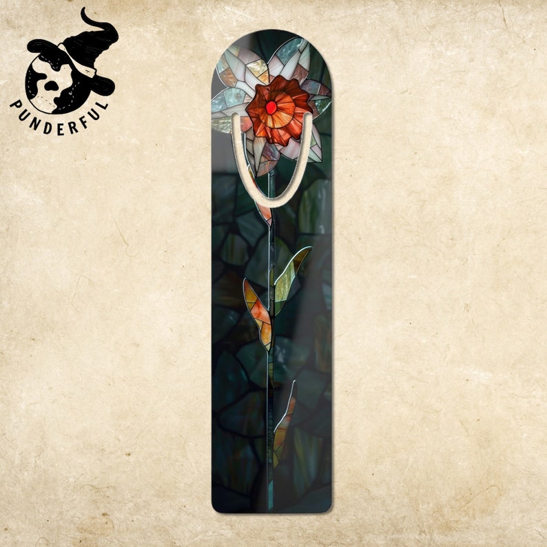Daffodil Stained Glass Metal Bookmark Set: Celebrate Spring's Beauty in ...
