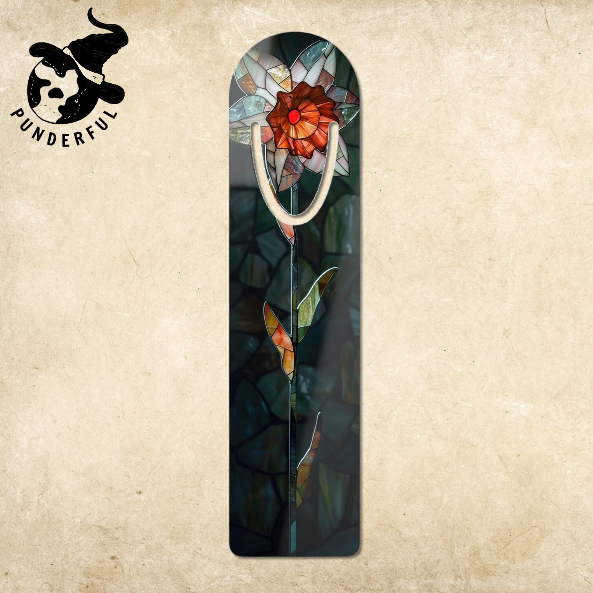 Daffodil Stained Glass Metal Bookmark Set: Celebrate Spring's Beauty in ...